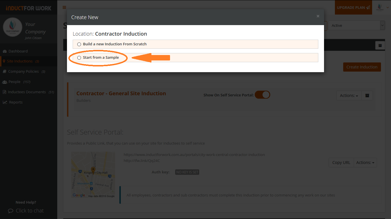 3-c Creating new online inductions using samples - Induct For Work Aus