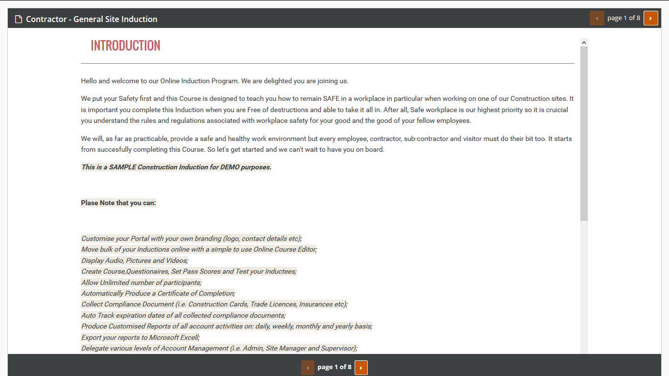 3-c Creating new online inductions using samples - Induct For Work Aus
