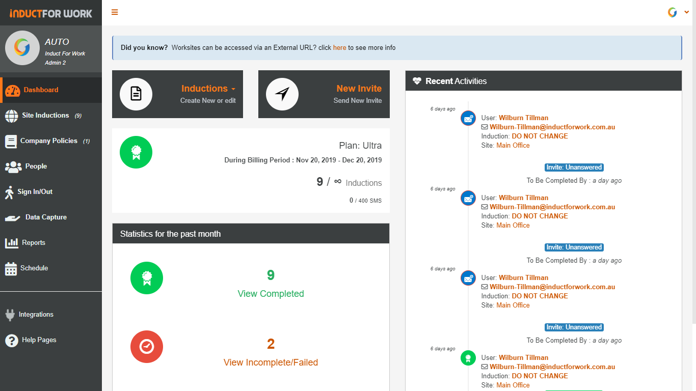 Induct For Work Australia - Online Induction Training Software